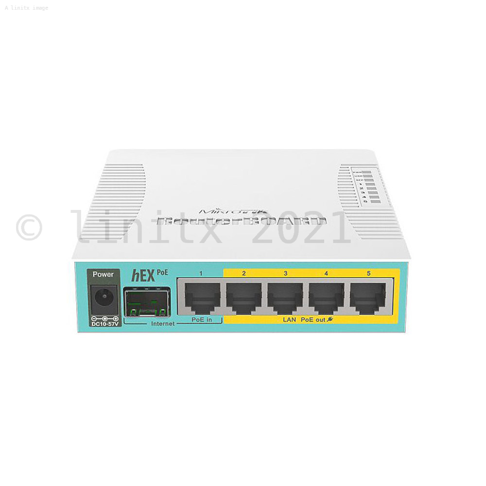 MikroTik hEX PoE 5 Port Router - RB960PGS (RouterOS L4)